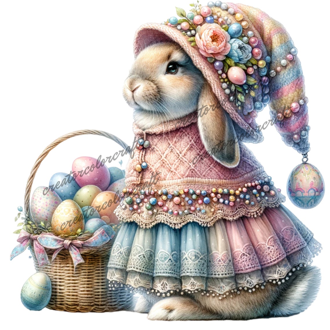 Easter Bunny Clipart, Garden Clipart, Spring Gnome Png Graphics, Gnome ...