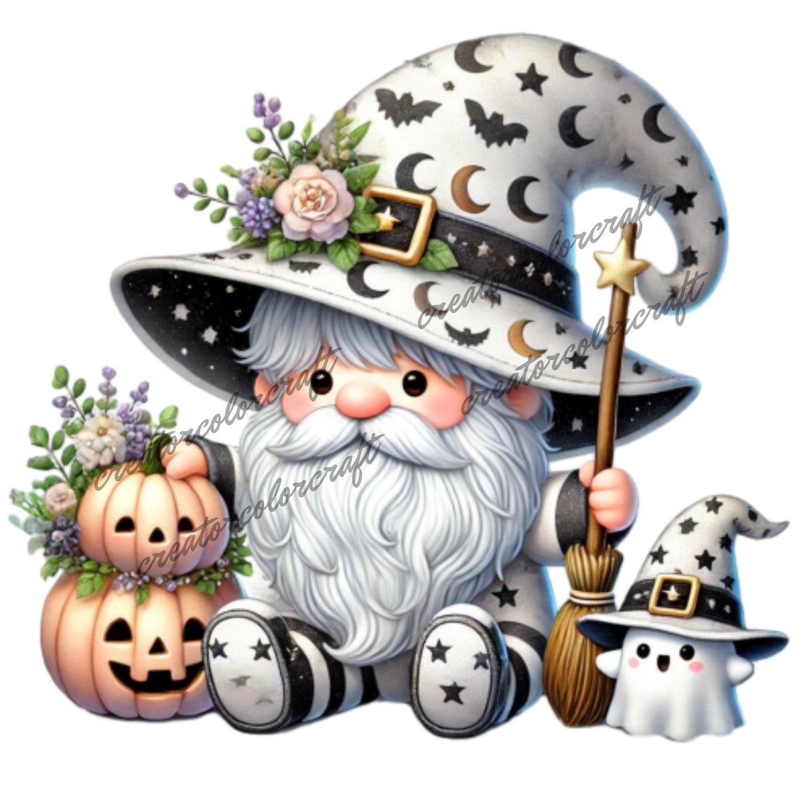 Halloween Gnome Clipart, Nursery Art, Digital Download, Card Making ...