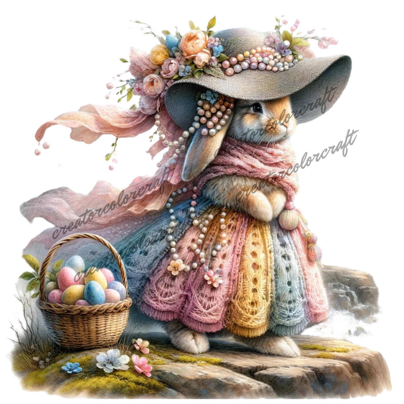 Easter Bunny Clipart, Garden Clipart, Spring Gnome Png Graphics, Gnome ...