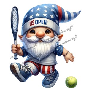 Tennis Gnome Clipart, Cute Gnome, Sports Gnome Clipart,gnomes ...