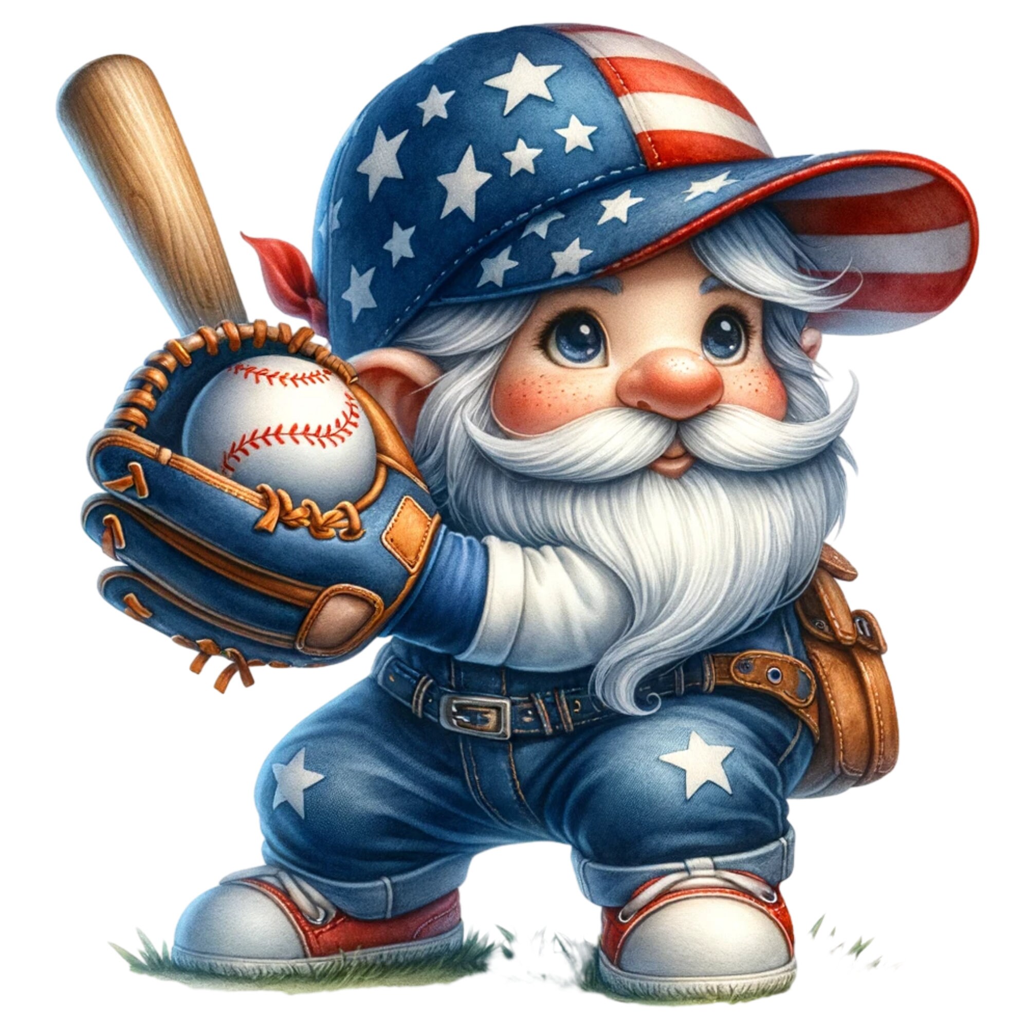Baseball Gnome Clipart, Gnome Png, Digital Download, Baseball Clipart ...