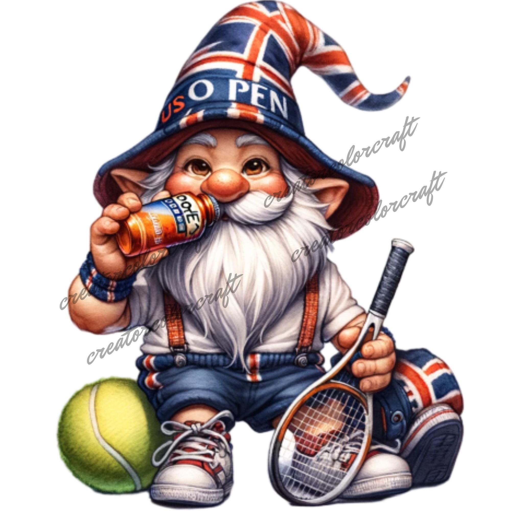 Tennis Gnome Clipart, Cute Gnome, Sports Gnome Clipart,gnomes ...