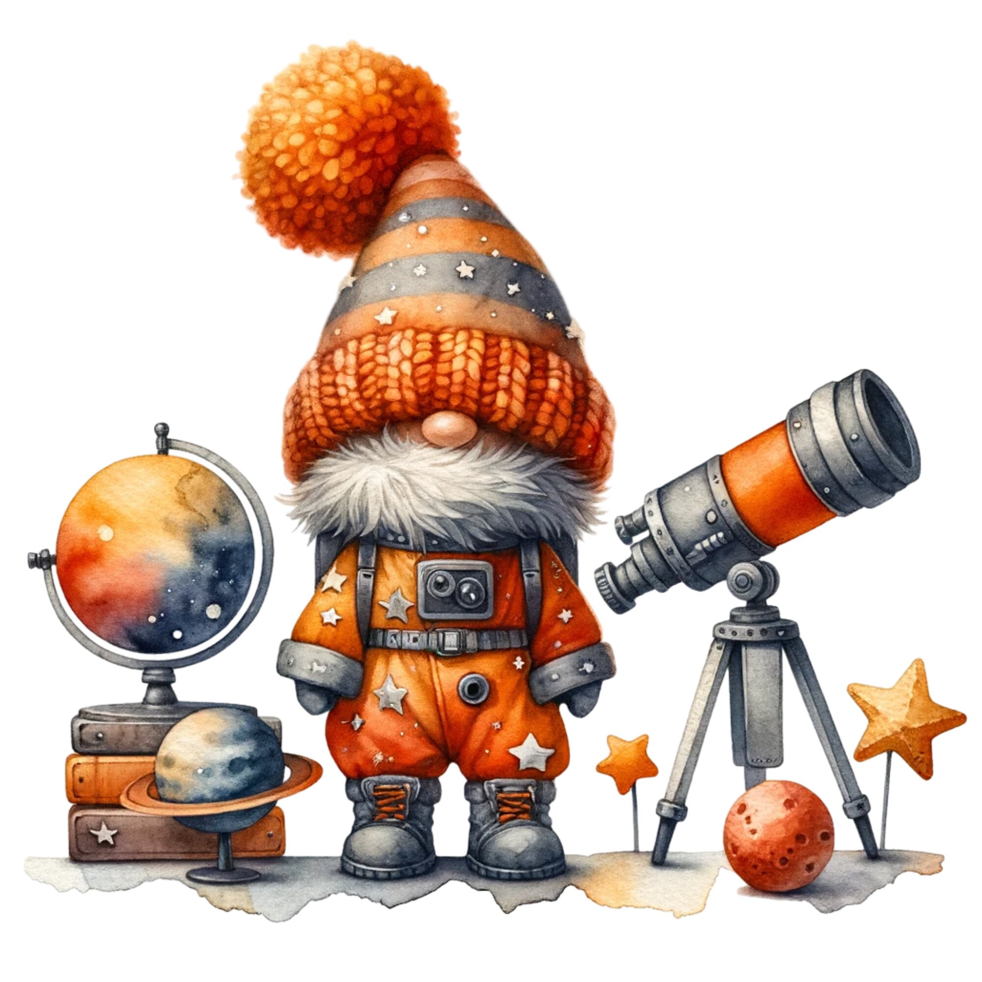 Space Gnome, Space Gnome Png, Rocket Gnome, Cute Gnomes Clipart, Space ...