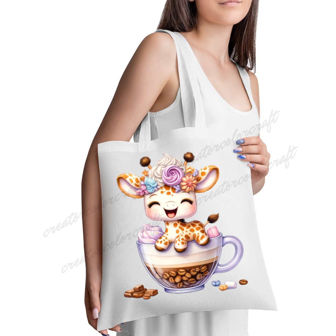 Coffee Giraffe Clipart, Watercolor Gnome,watercolor Clipart Bundle, Instant Download, Scrapbook ...