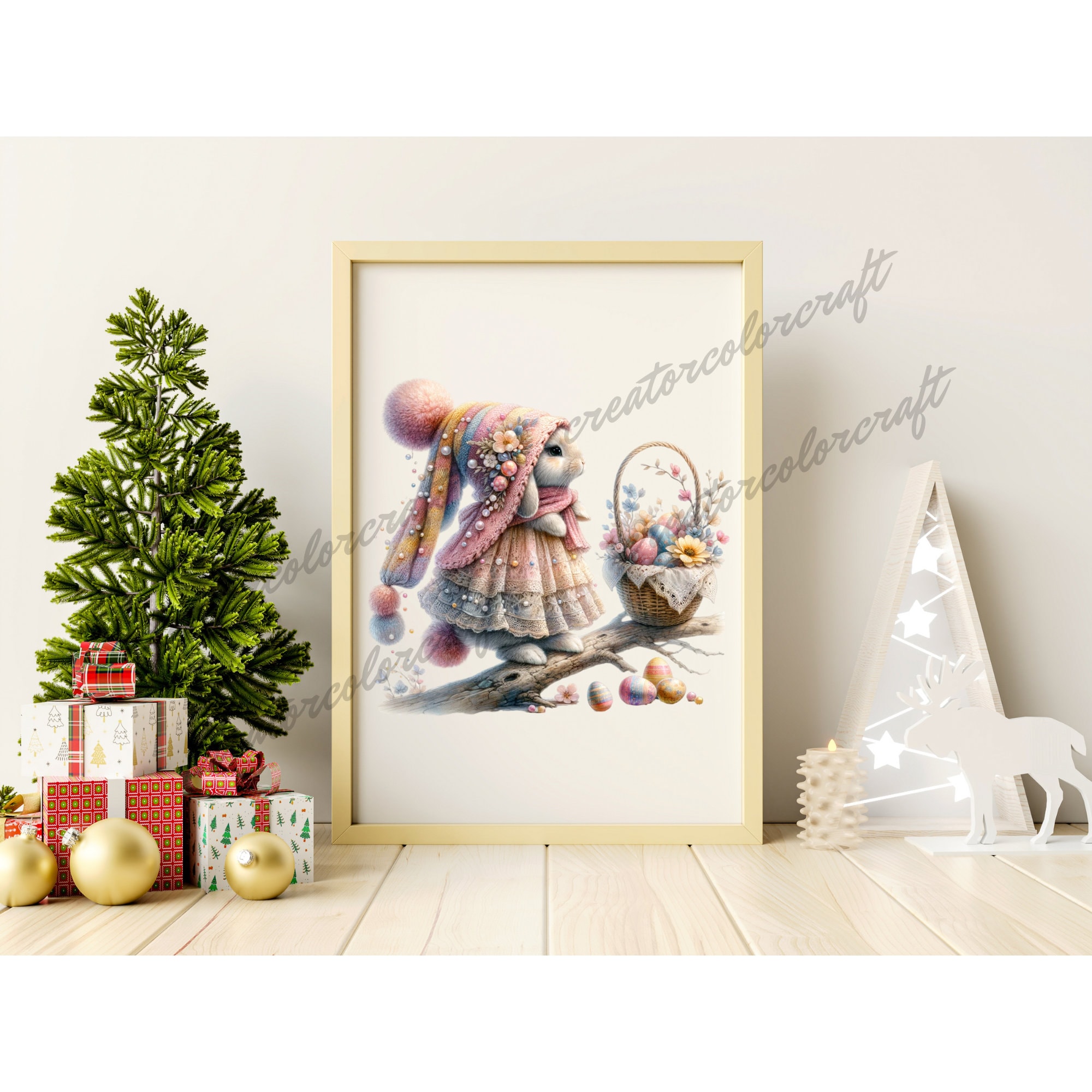 Easter Bunny Clipart, Garden Clipart, Spring Gnome Png Graphics, Gnome ...