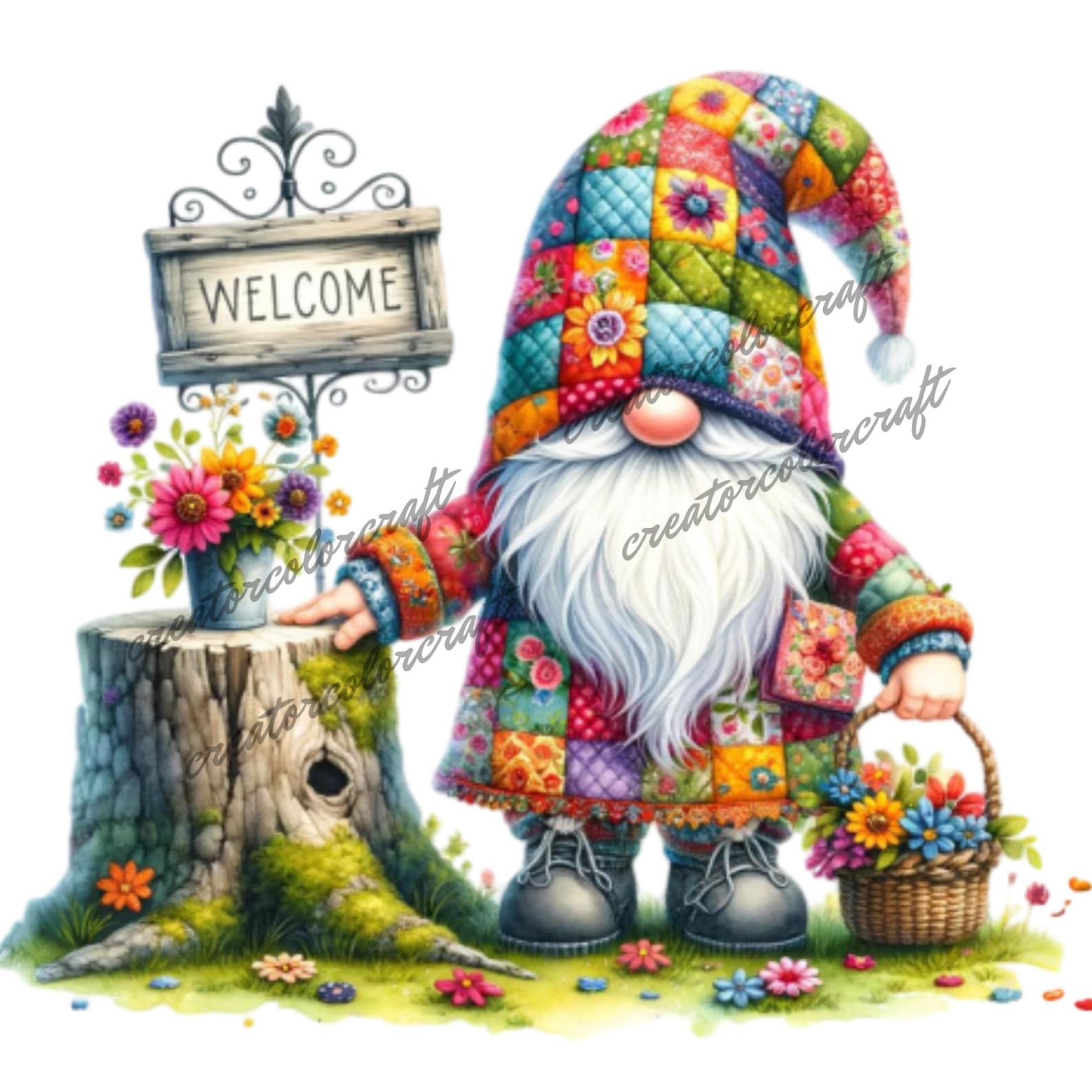 Spring Gnomes Clipart Bundle, Flowers Gnomes PNG, Bundle Png, Garden ...