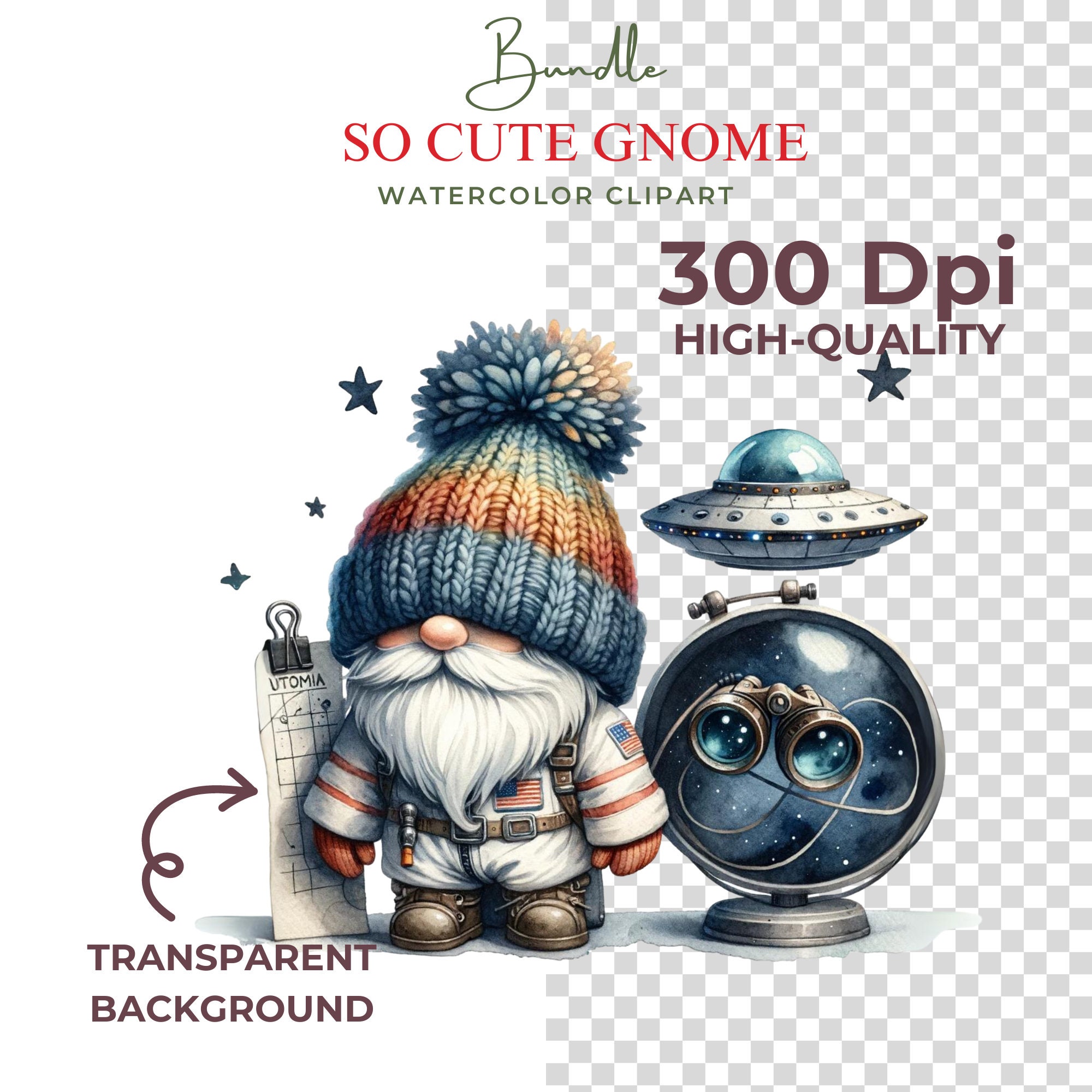 Space Gnome, Space Gnome Png, Rocket Gnome, Cute Gnomes Clipart, Space ...