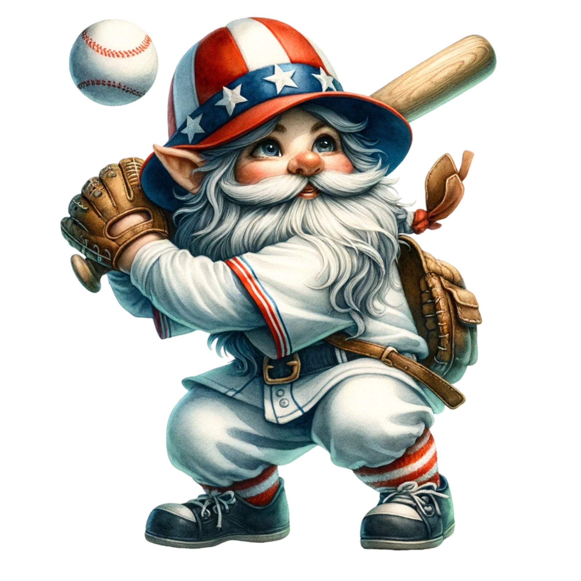 Baseball Gnome Clipart, Gnome Png, Digital Download, Baseball Clipart ...