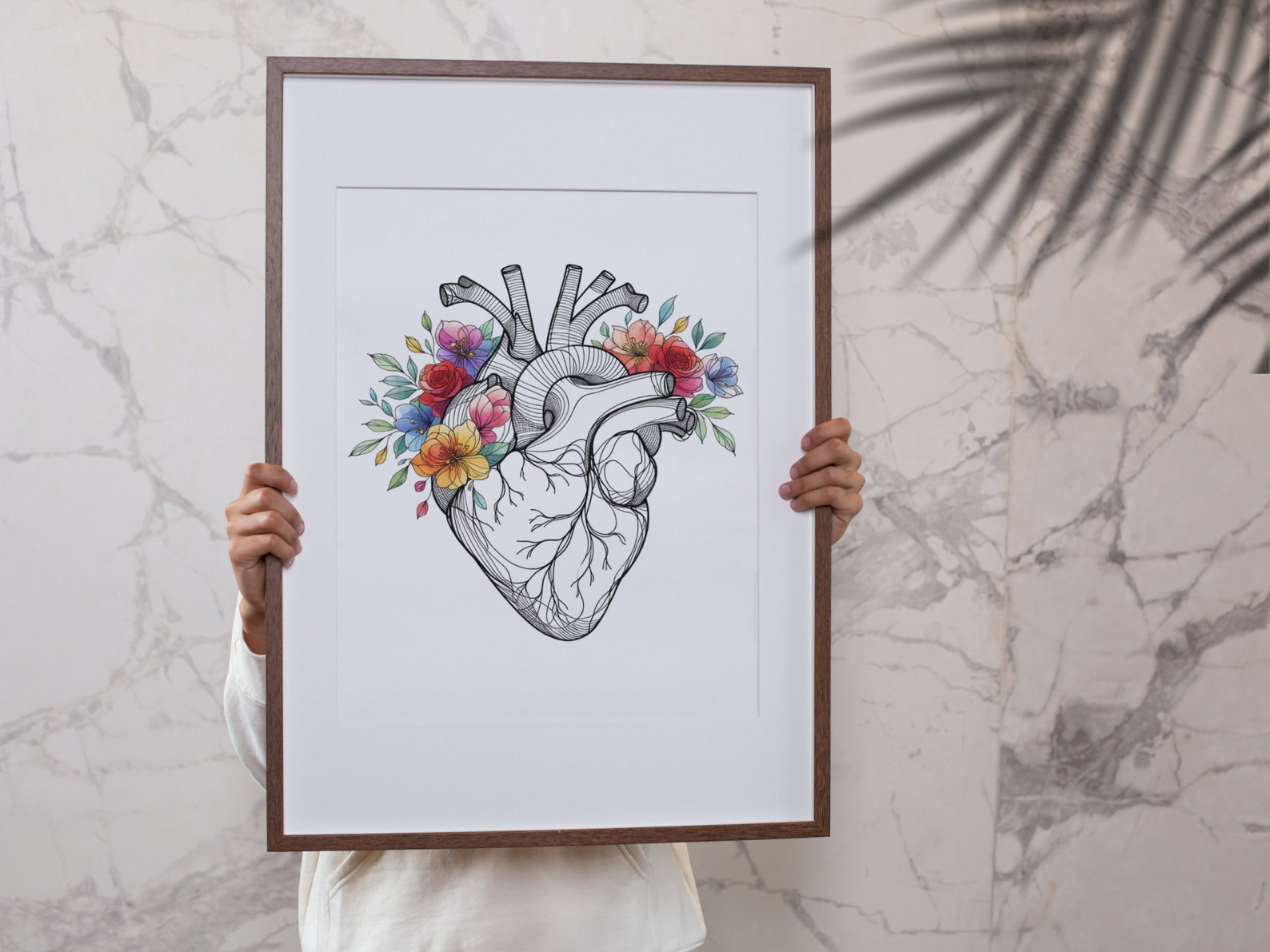 Heart Anatomy Art: Digital JPEG Files for Doctor Office Decor - Instant ...
