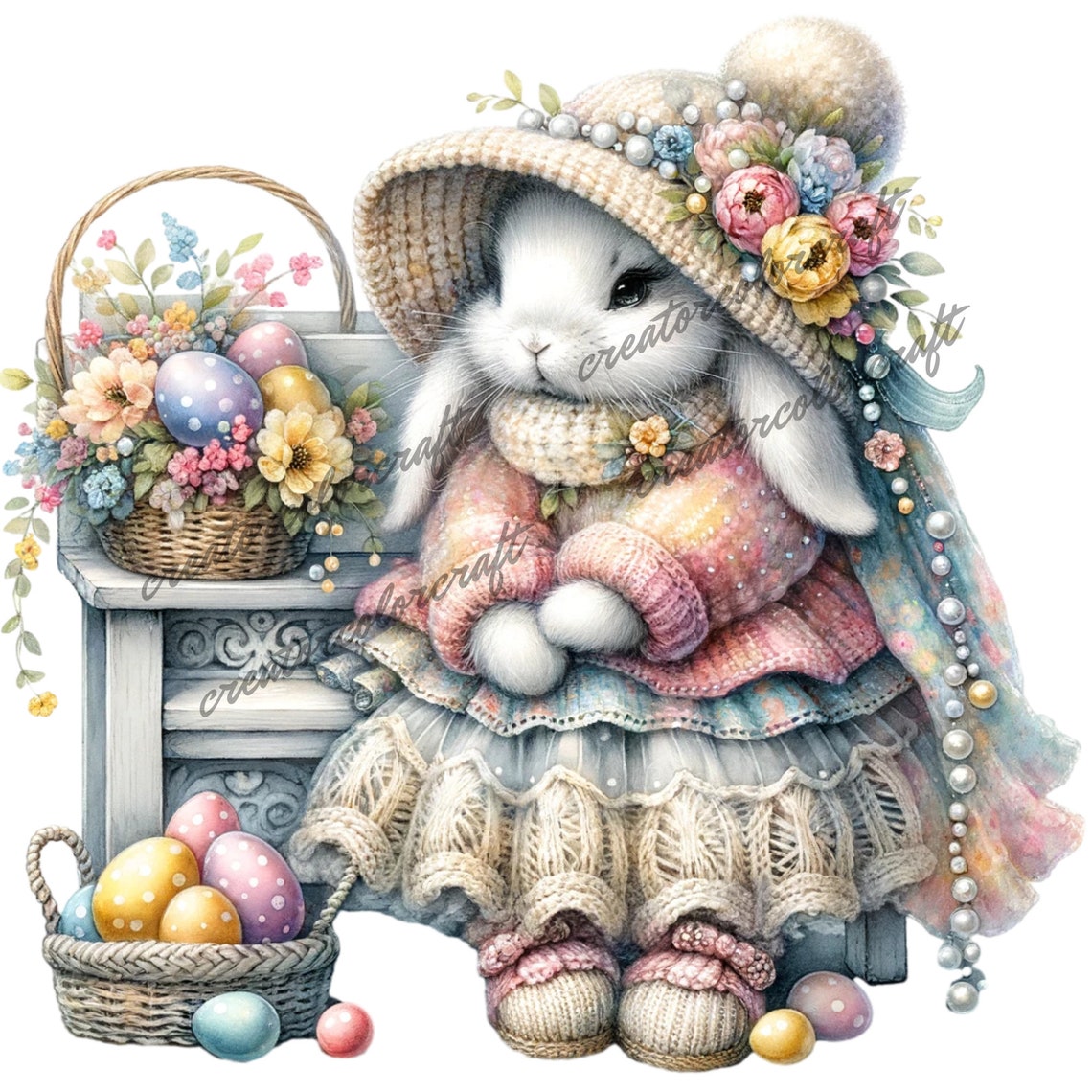 Easter Bunny Clipart, Garden Clipart, Spring Gnome Png Graphics, Gnome ...
