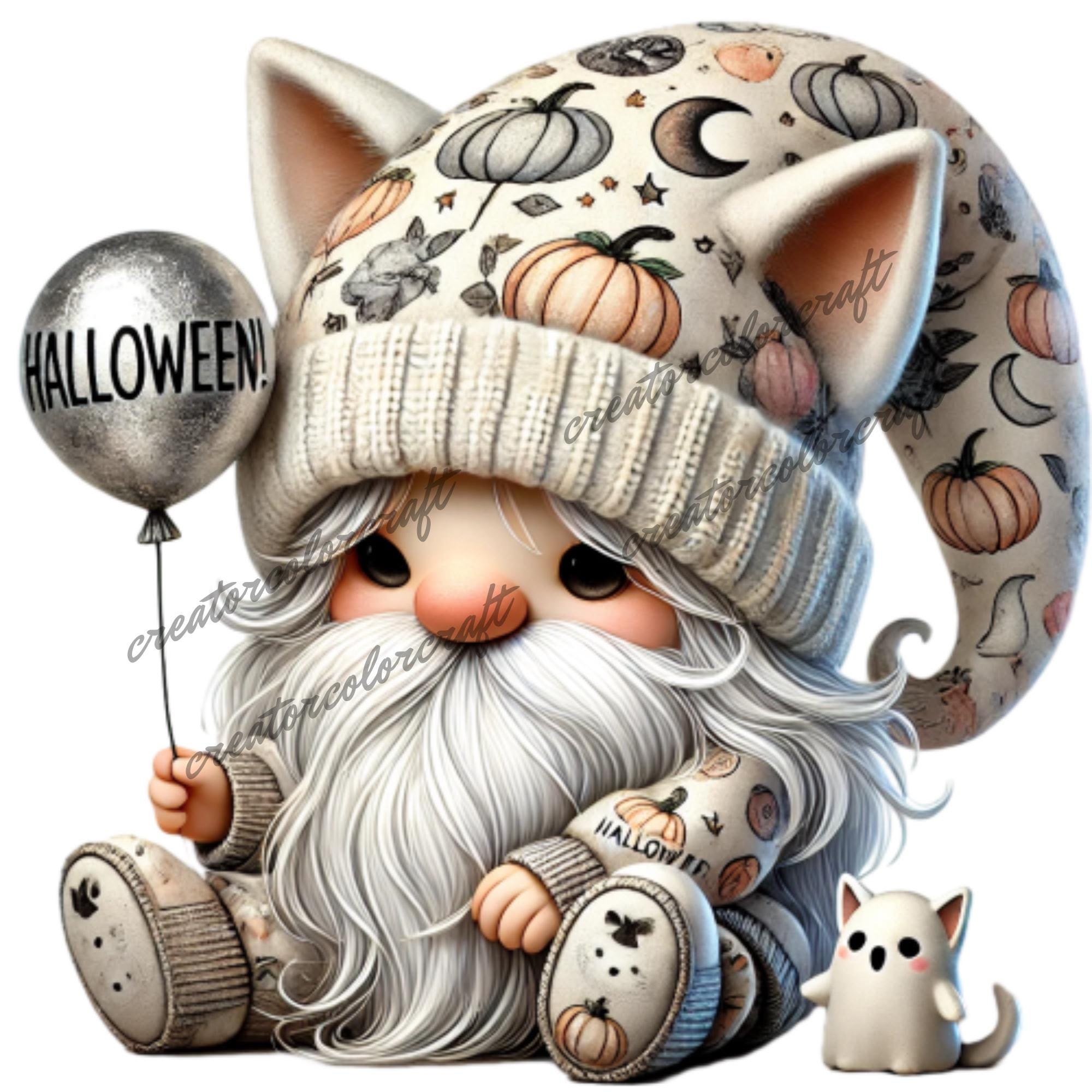 Halloween Gnome Clipart, Nursery Art, Digital Download, Card Making ...