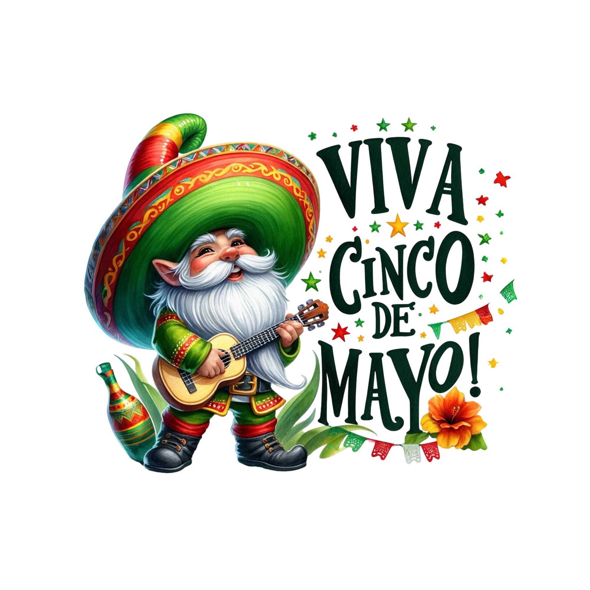 Cinco De Mayo Gnome Png, Mexican Gnome Png, Gnome Clipart, Mexico ...