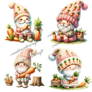 Carrot Gnome Clipart, Sublimation Designs, Carrot Gnome Png, Gnome ...