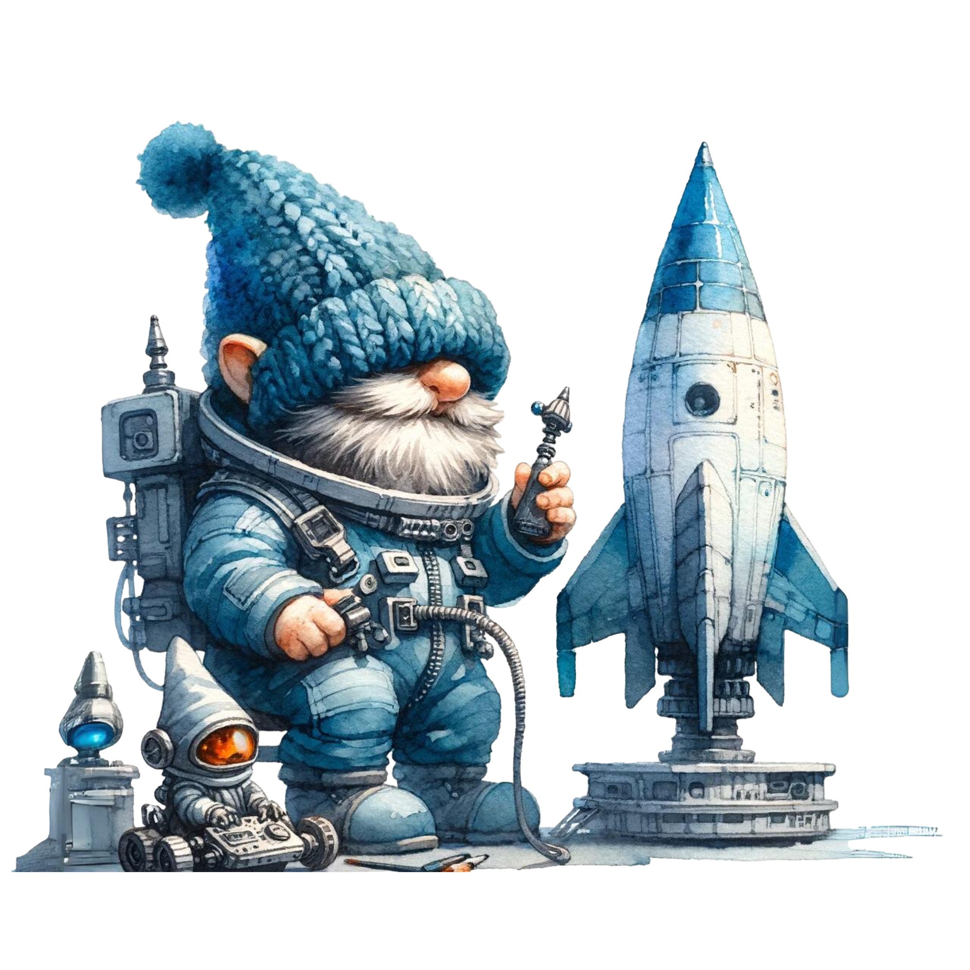 Space Gnome, Space Gnome Png, Rocket Gnome, Cute Gnomes Clipart, Space ...