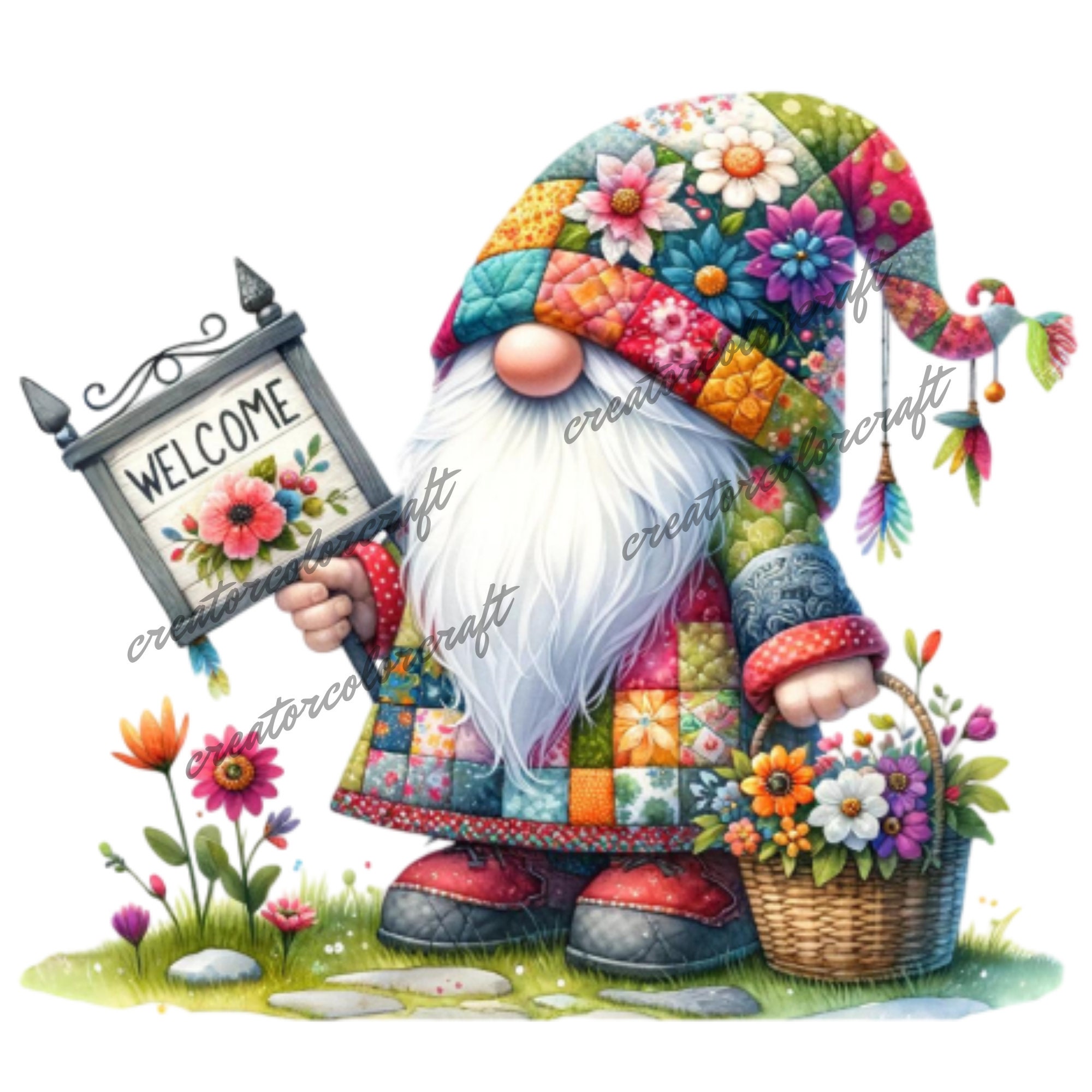 Spring Gnomes Clipart Bundle, Flowers Gnomes PNG, Bundle Png, Garden ...