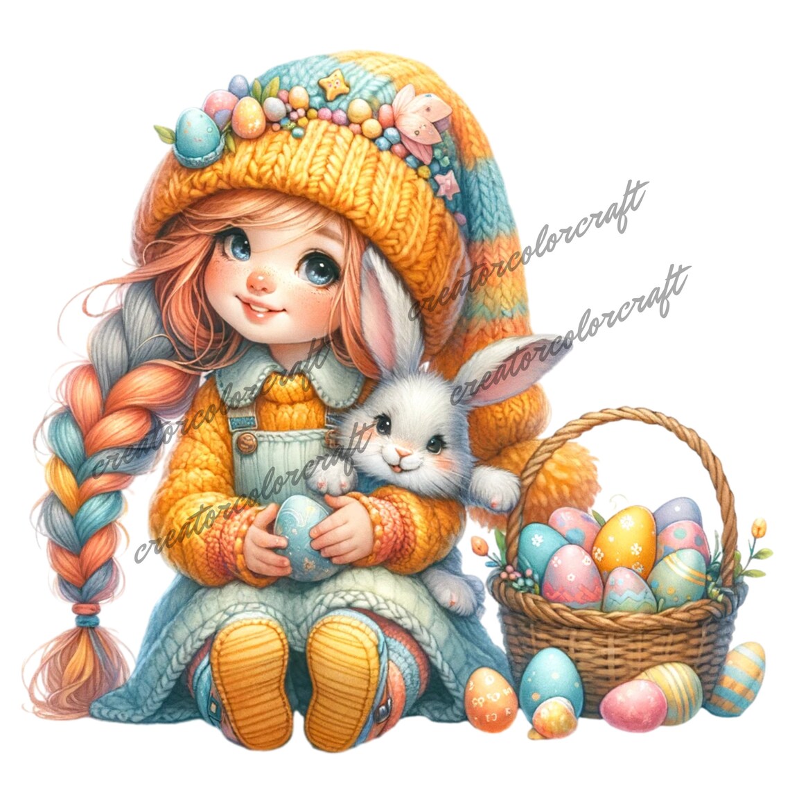 Easter Gnome Clipart, Garden Clipart, Spring Gnome Png Graphics, Gnome ...