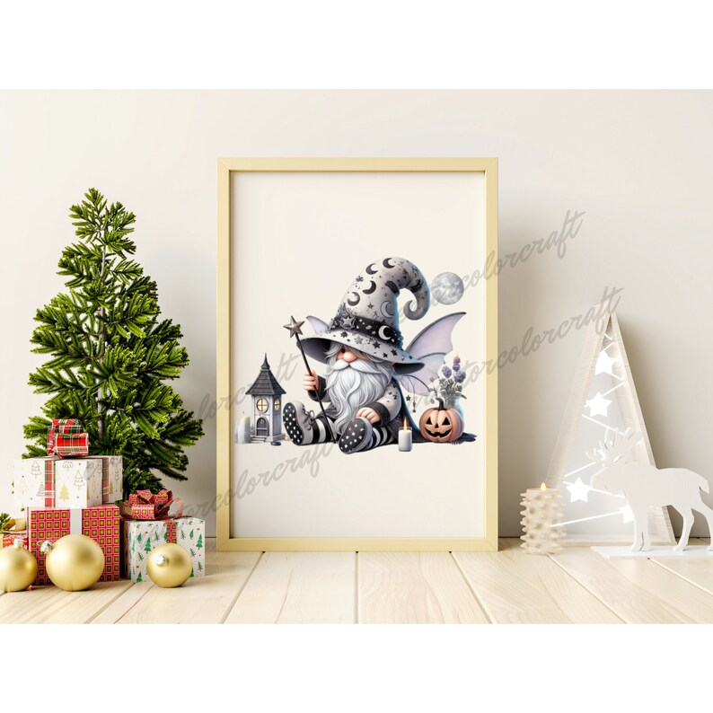 Halloween Gnome Clipart, Nursery Art, Digital Download, Card Making ...