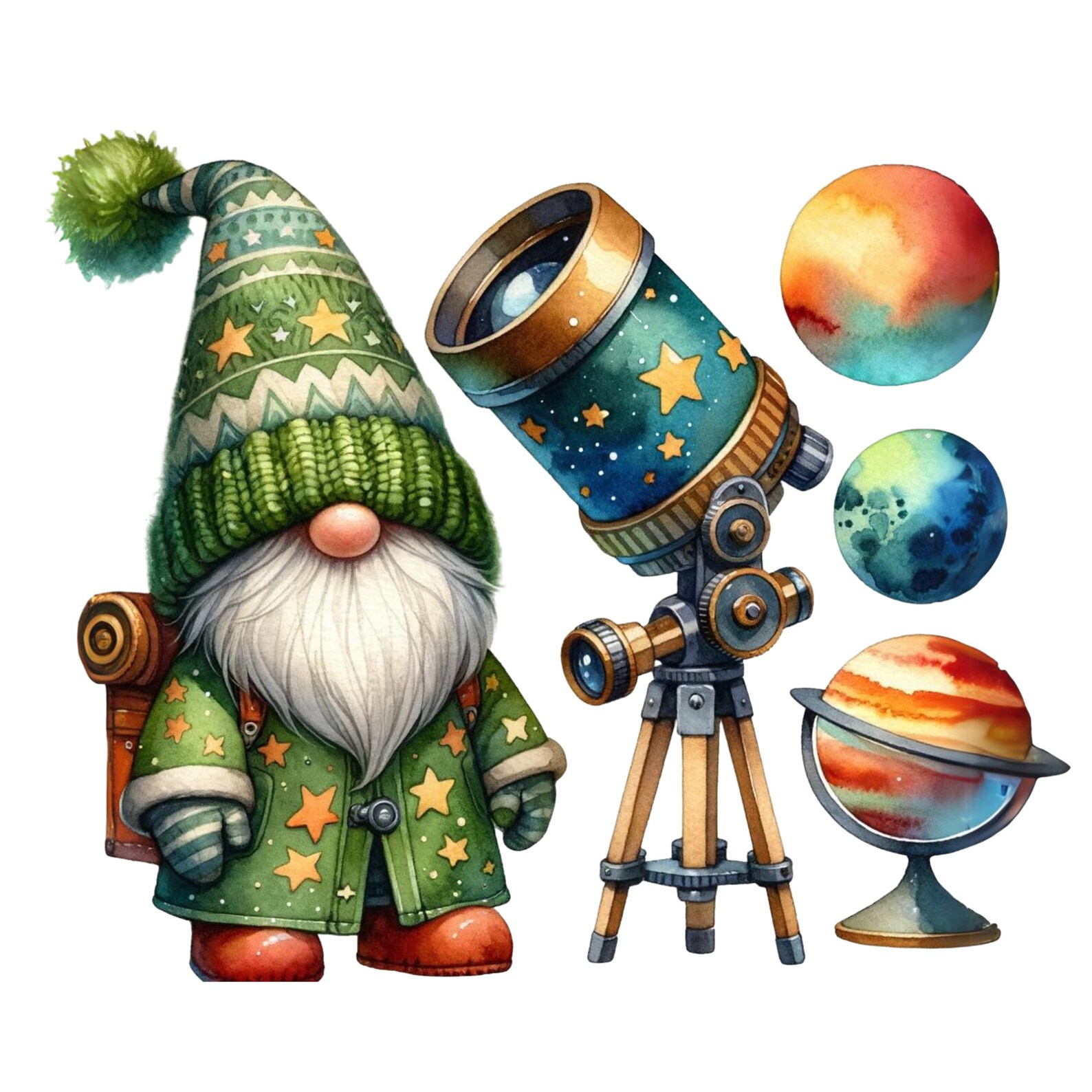 Space Gnome, Space Gnome Png, Rocket Gnome, Cute Gnomes Clipart, Space ...