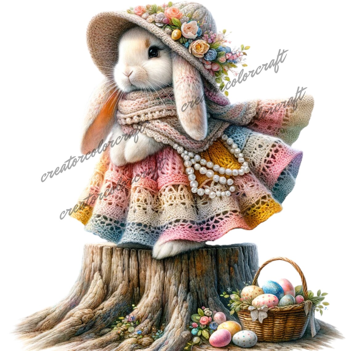 Easter Bunny Clipart, Garden Clipart, Spring Gnome Png Graphics, Gnome ...