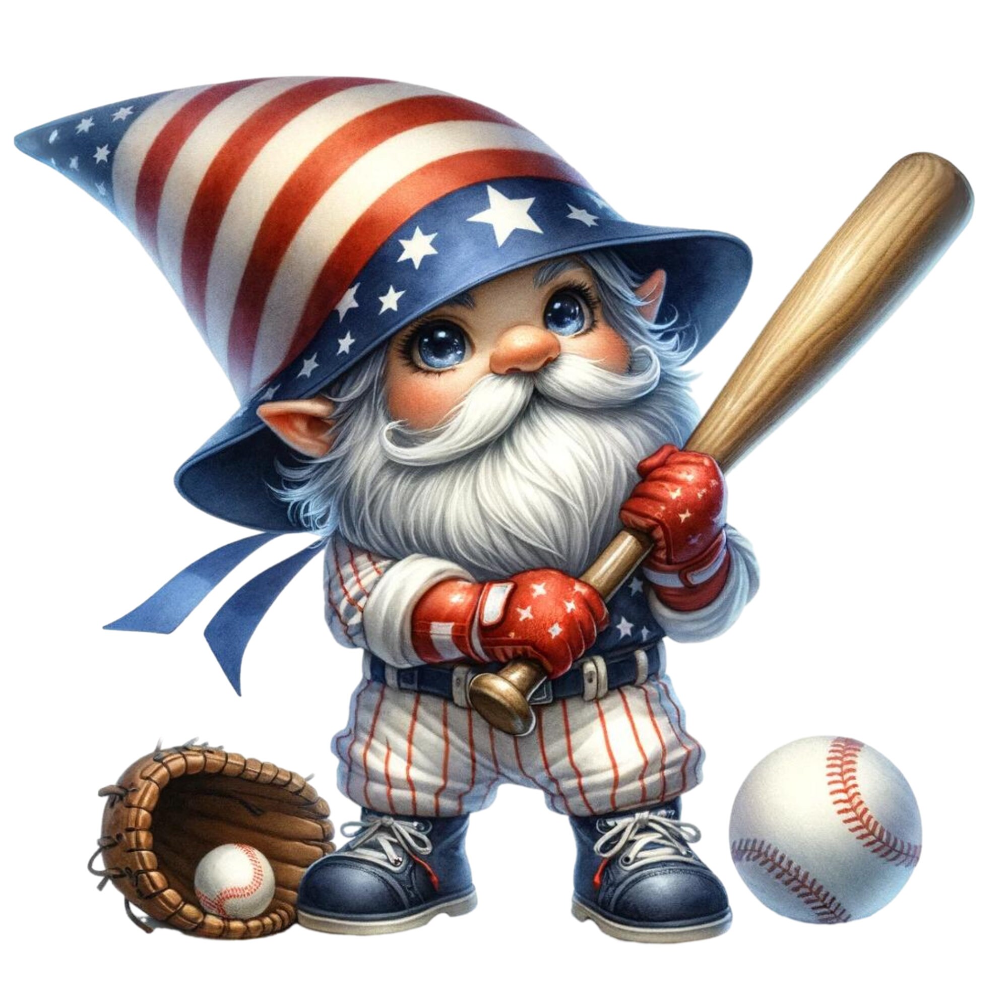 Baseball Gnome Clipart, Gnome Png, Digital Download, Baseball Clipart ...