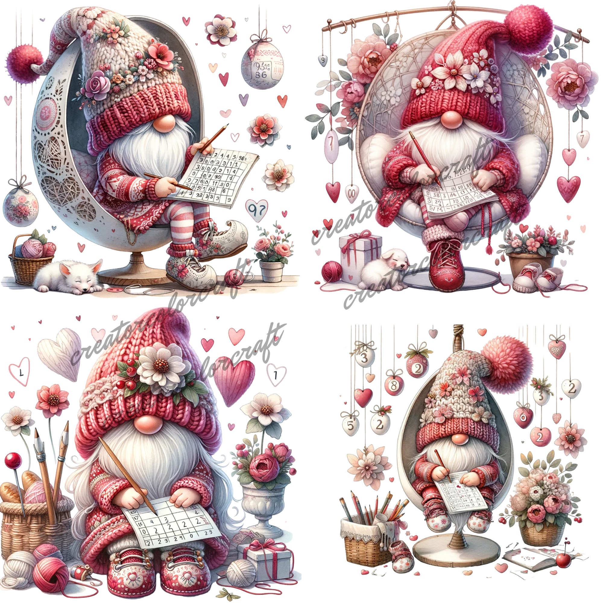 Planner Gnome, Gnome Clipart, Planner Clipart, Watercolor Planner ...