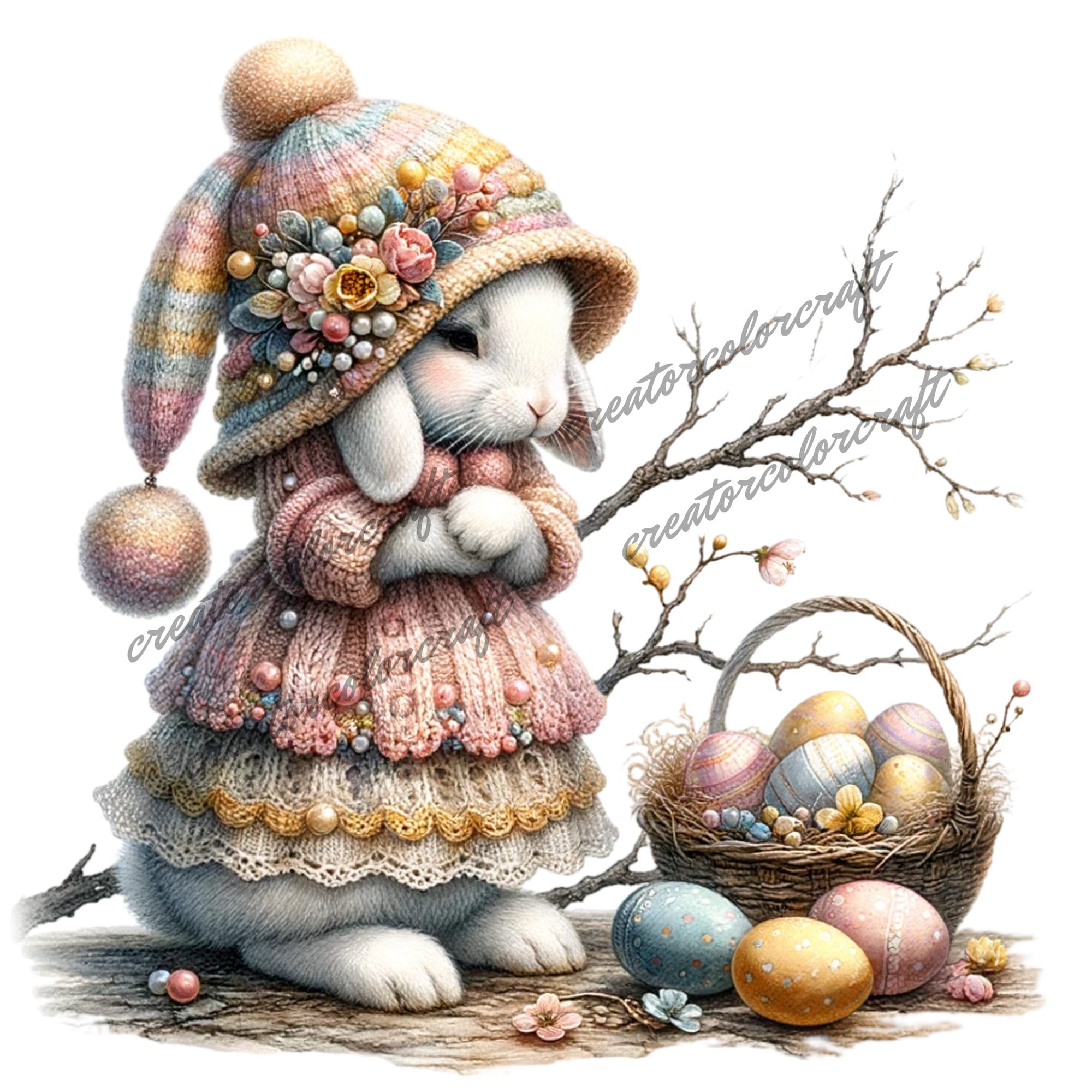 Easter Bunny Clipart, Garden Clipart, Spring Gnome Png Graphics, Gnome ...