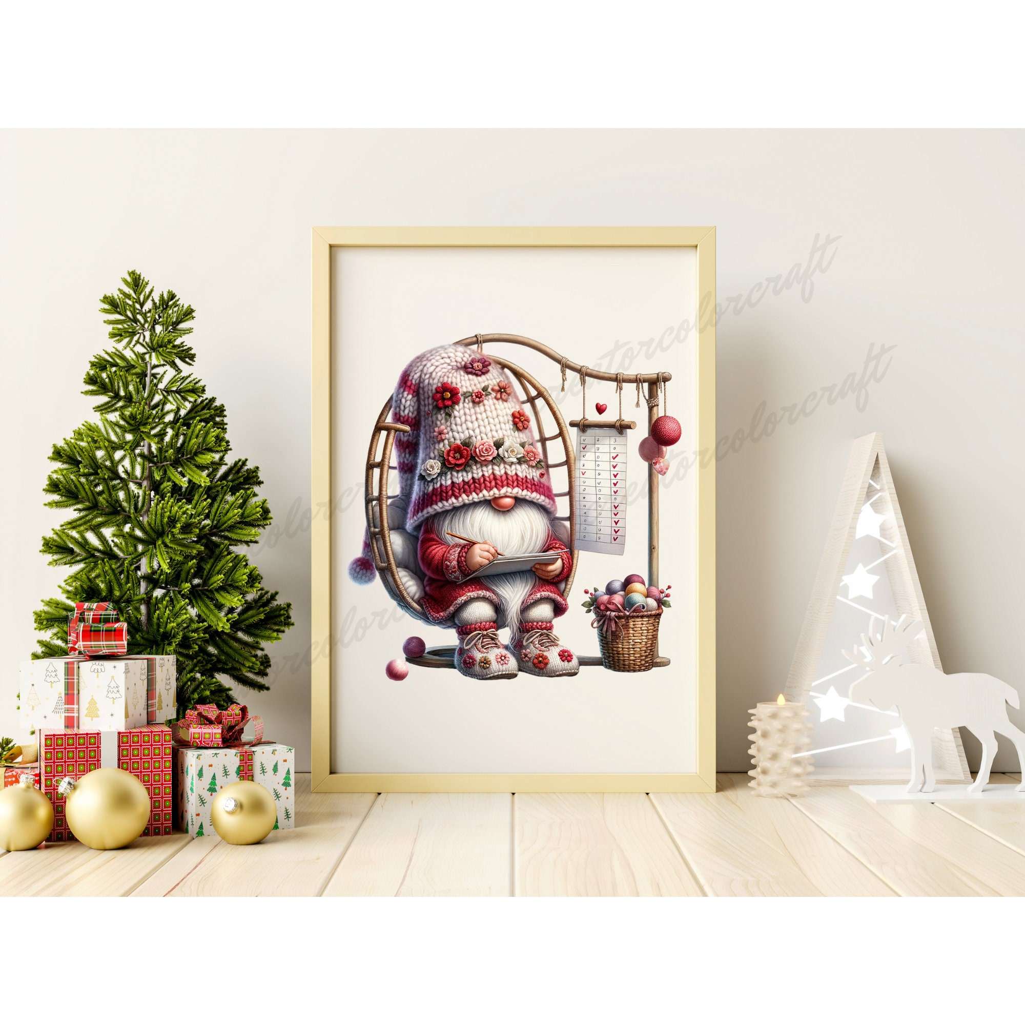 Planner Gnome, Gnome Clipart, Planner Clipart, Watercolor Planner ...