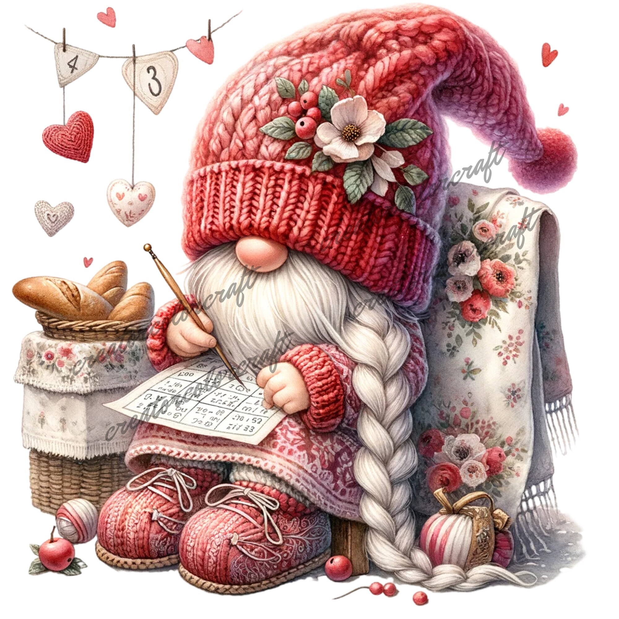 Planner Gnome, Gnome Clipart, Planner Clipart, Watercolor Planner ...