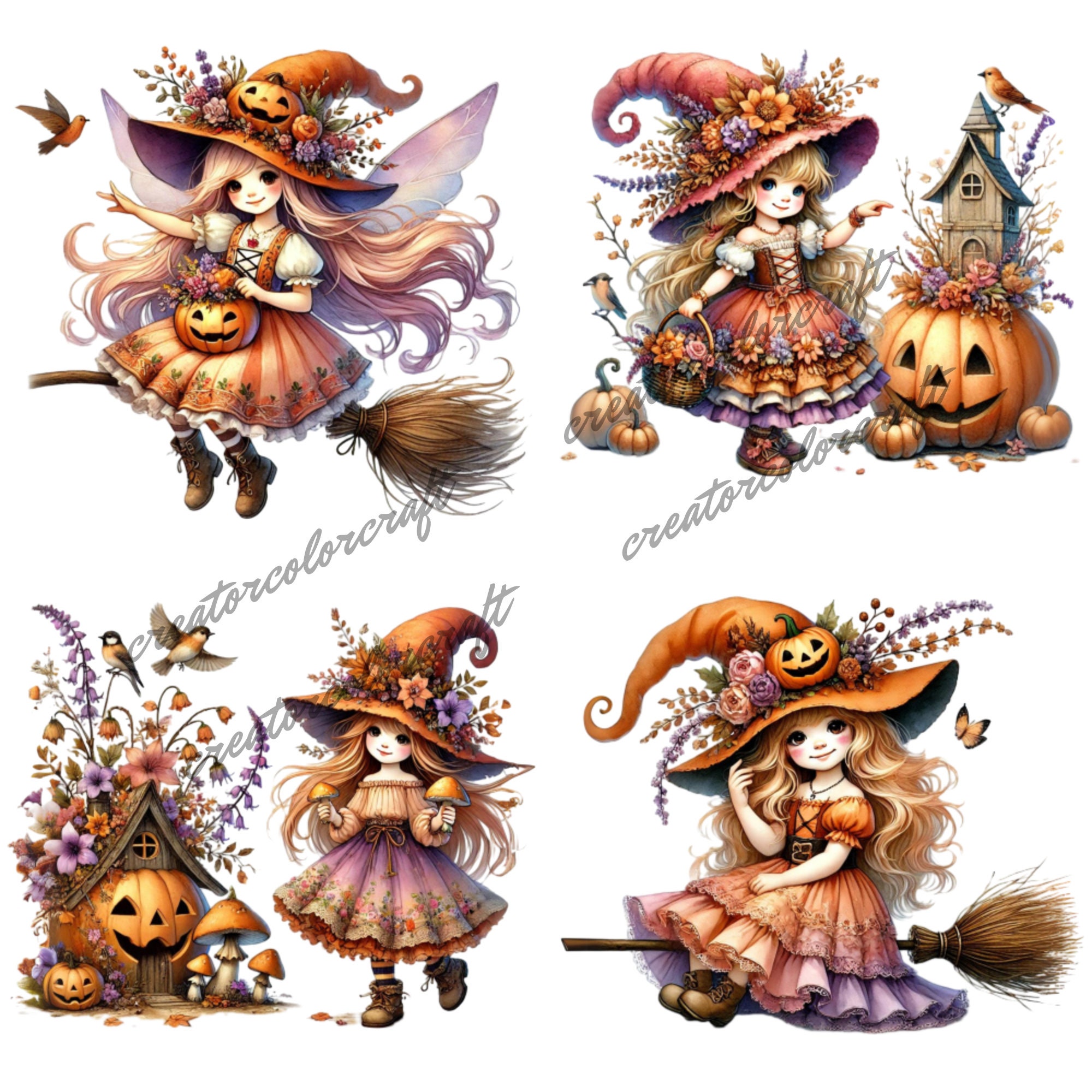 Halloween Gnome Clipart, Nursery Art,digital Download,card Making,cute ...