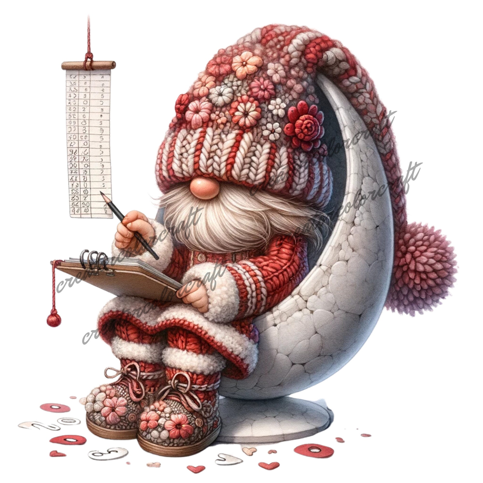 Planner Gnome, Gnome Clipart, Planner Clipart, Watercolor Planner ...