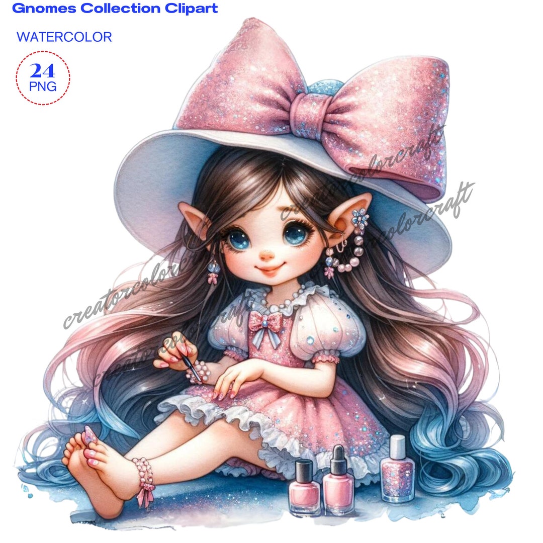 Esthetician Gnome Clipart, Beauty Gnome Png, Nail Tech Gnomes Png ...