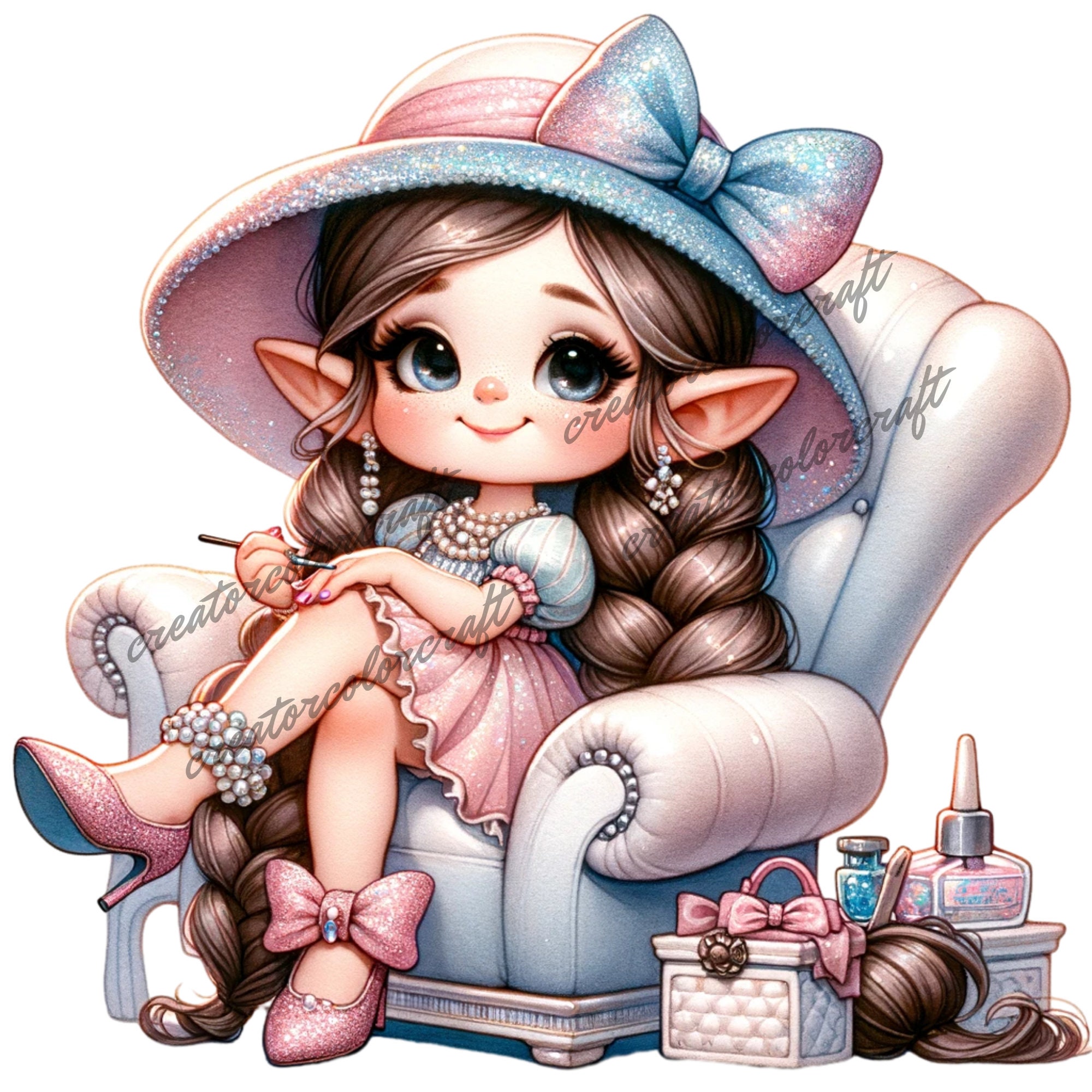 Esthetician Gnome Clipart, Beauty Gnome Png, Nail Tech Gnomes Png ...