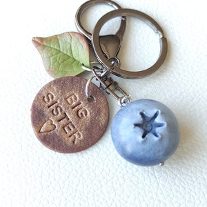 Handmade Personalized Blueberry Keychain, Blueberry Bag Charm, Berry ...