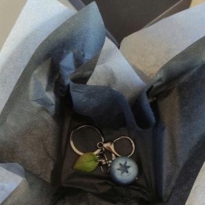 Handmade Big Blueberry Keychain, Blueberry Bag Charm, Berry Purse Charm ...