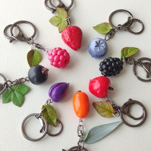 Handmade Big Blueberry Keychain, Blueberry Bag Charm, Berry Purse Charm ...