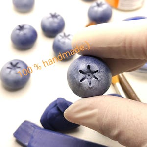 Handmade Big Blueberry Keychain, Blueberry Bag Charm, Berry Purse Charm ...