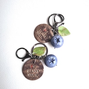 Handmade Big Blueberry Keychain, Blueberry Bag Charm, Berry Purse Charm ...