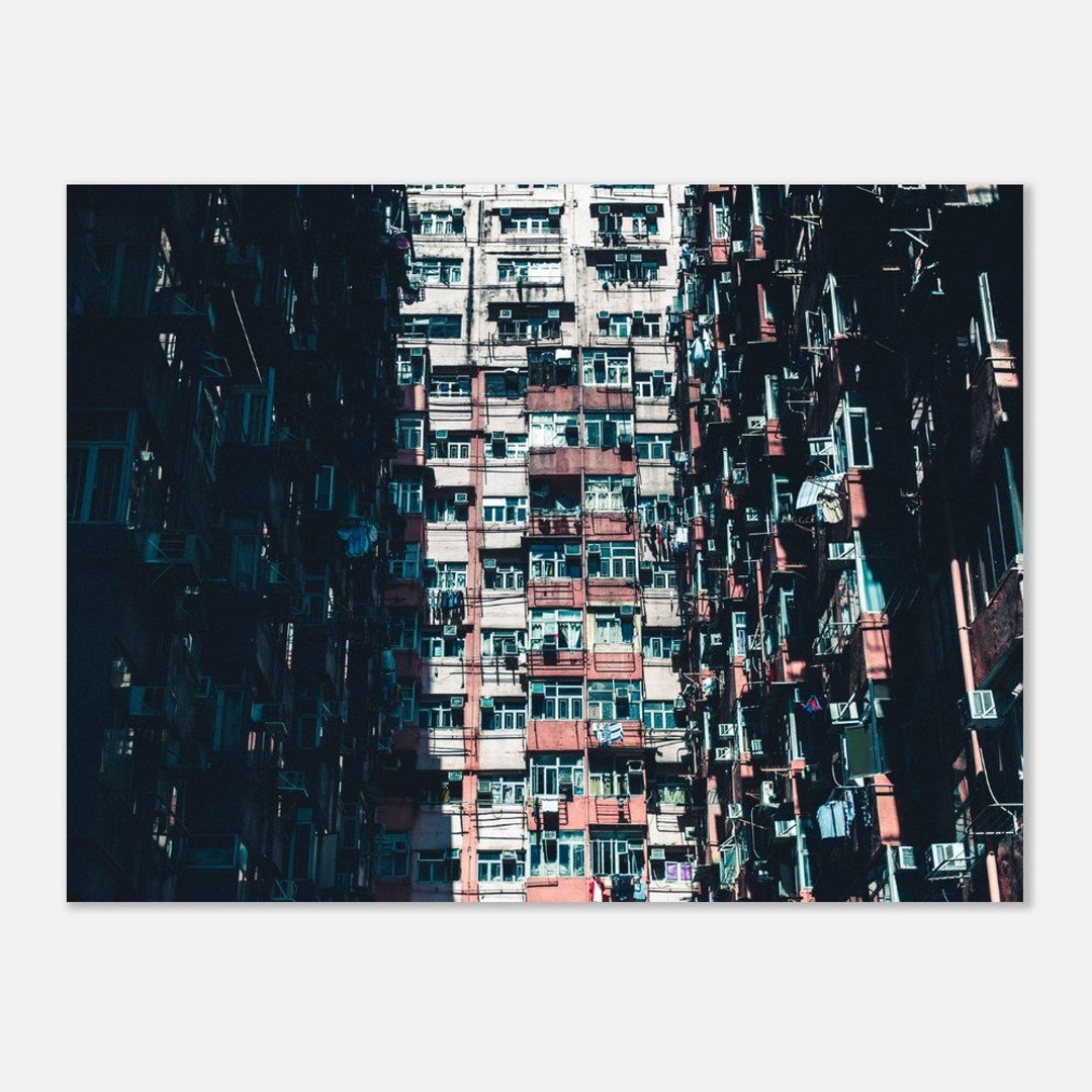 Hong Kong Tower Block Poster Gloss Finish - Etsy