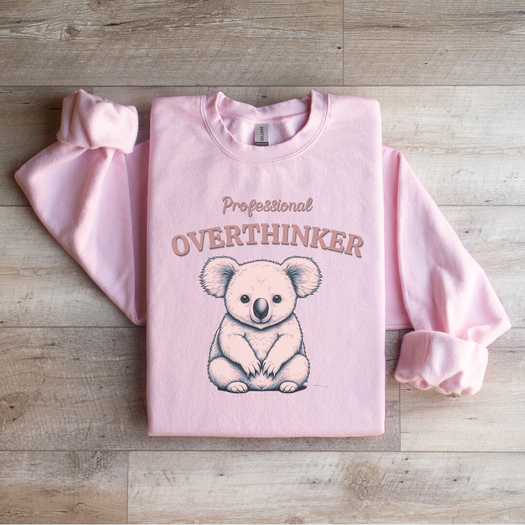 Professional Overthinker Koala Sweater Unisex Sweater - Etsy