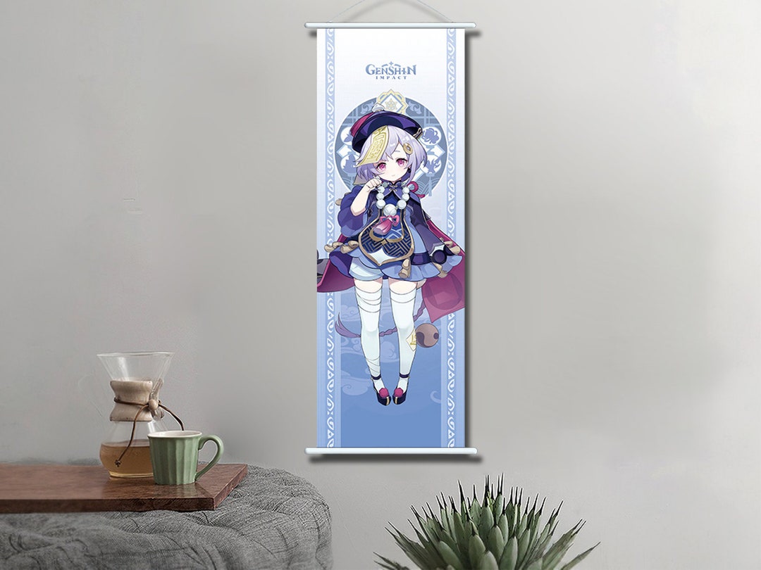 Genshin Impact Wall Scroll Canvas Oil Painting Genshin Wall Art Genshin ...
