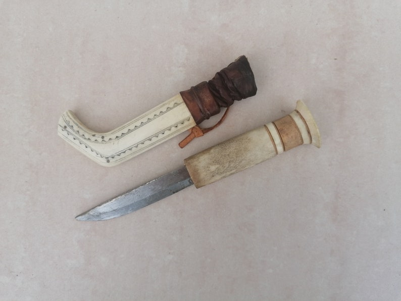 A Unique Handcrafted Signed Nordic Same / Sami Knife With Chiseled ...