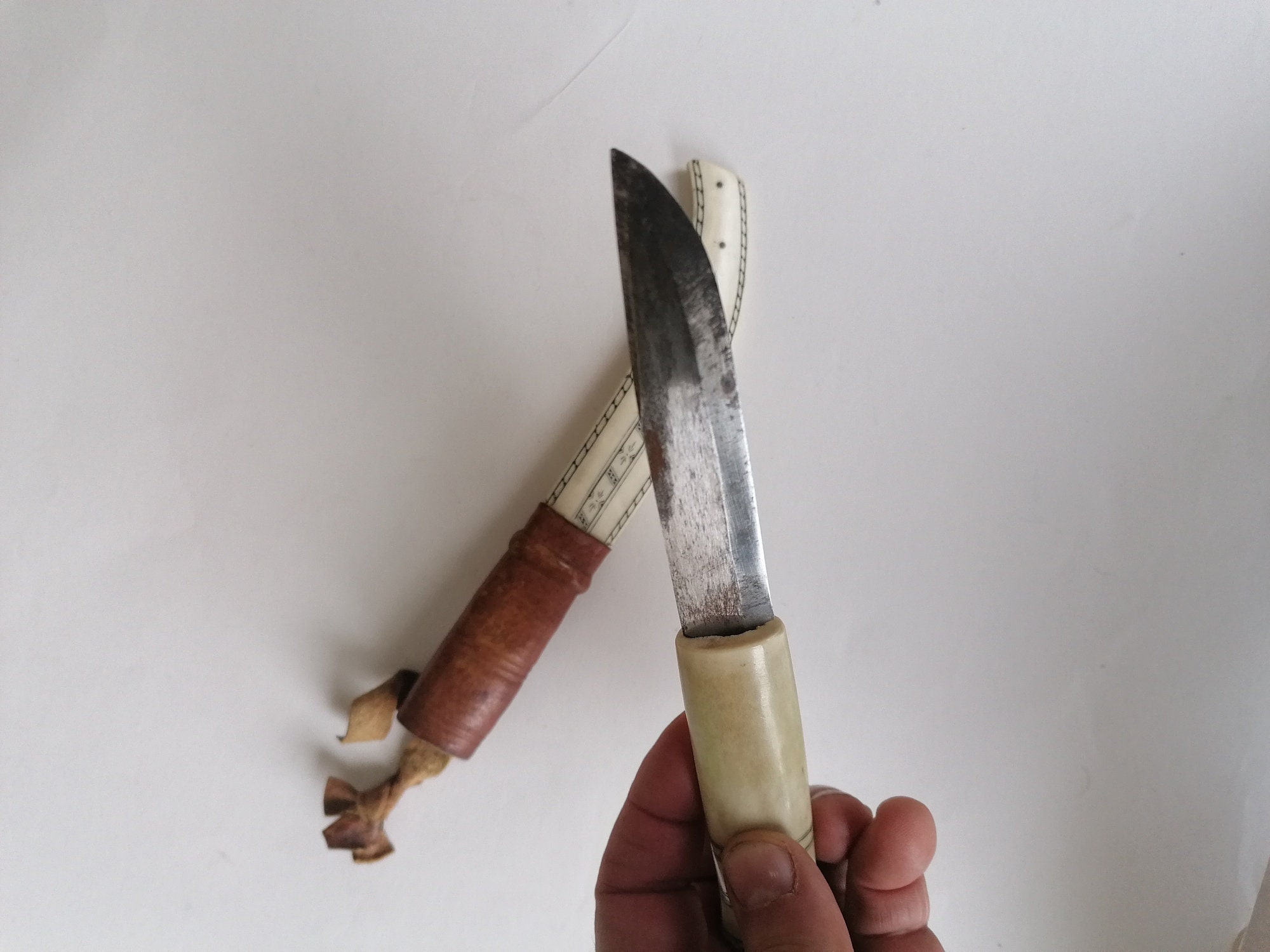 A Unique Handcrafted Signed Nordic Same / Sami Knife With Chiseled ...