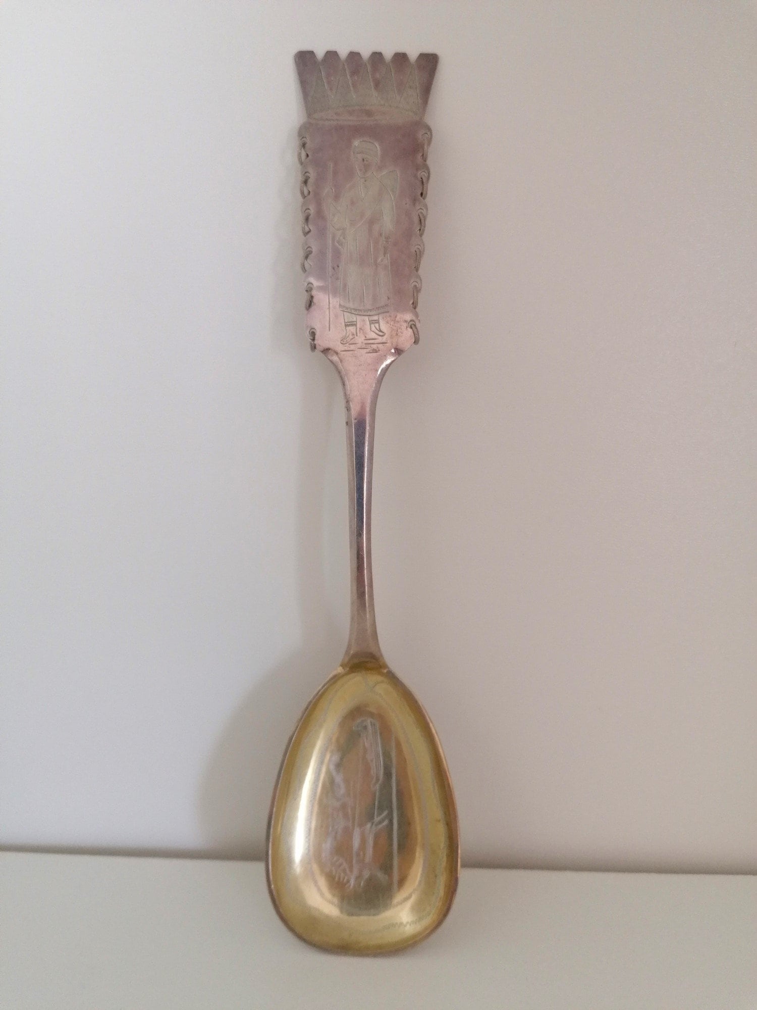 A Traditional Swedish Handmade Same Motif Spoon Signed and Dated 1939 ...