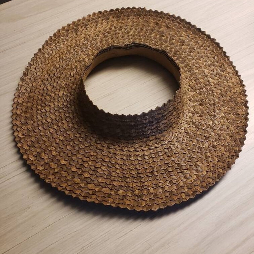 Straw Hat Crownless Hat Palm Leaf Hat Beach Hat Summer Straw Visor ...