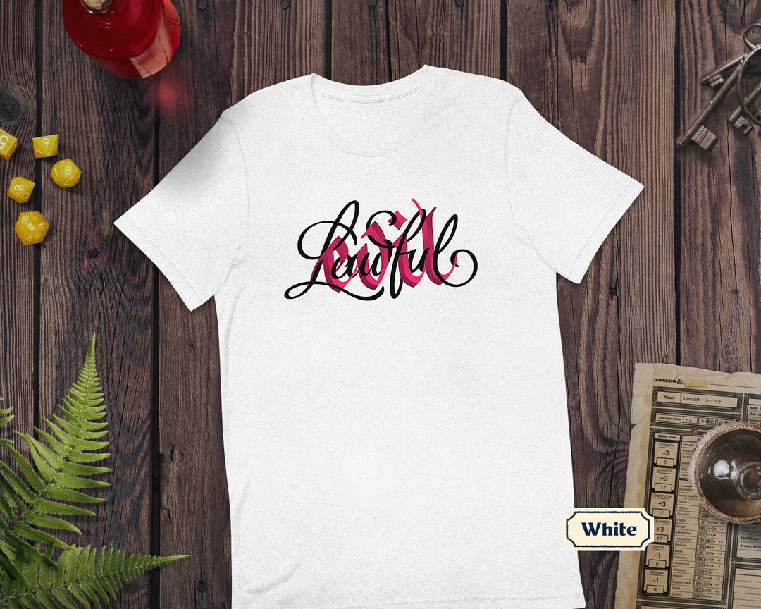 Dnd Shirt Lawful Evil, Alignment Dnd 5e Shirt, Hand Lettering ...