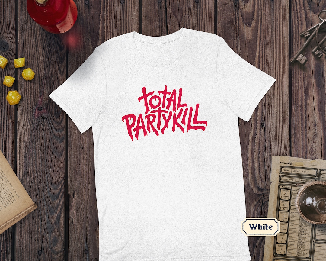 Total Party Kill Dnd T Shirt, TPK Dnd 5e Shirt, Punk Rock Metal Style ...