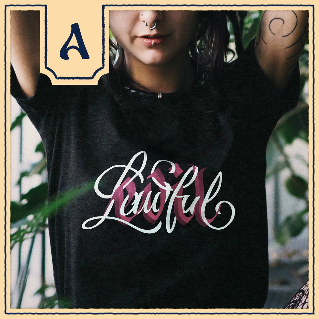 Dnd Shirt Lawful Evil, Alignment Dnd 5e Shirt, Hand Lettering ...