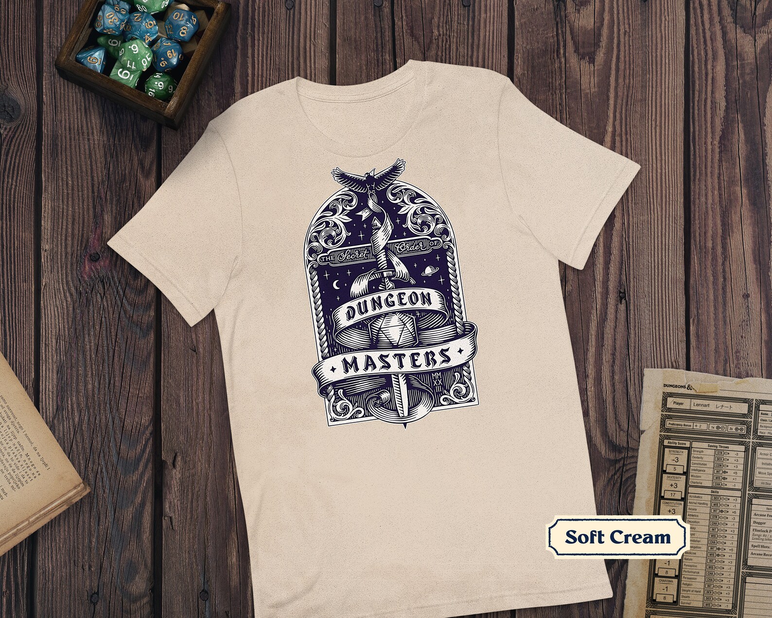 Dnd Dm Shirt, the Secret Order of Dungeon Masters, Art Deco Art Nouveau ...