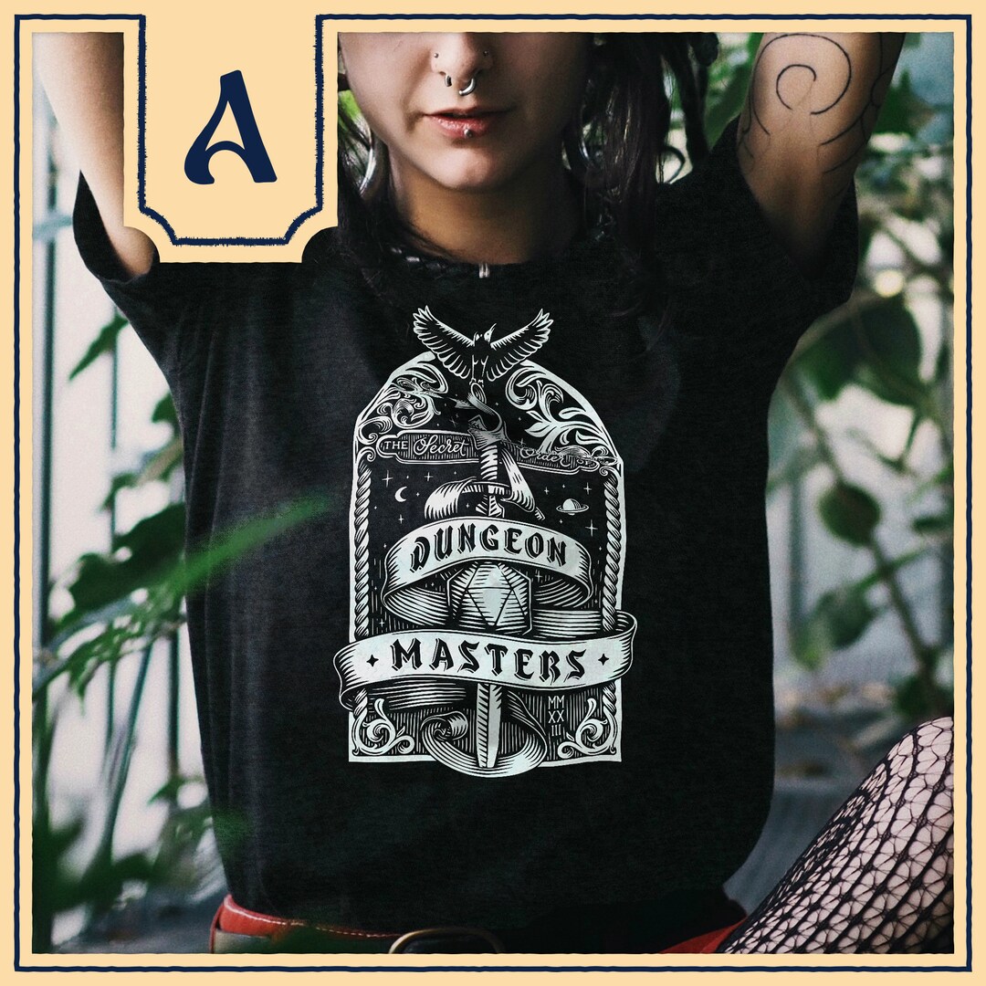 Dnd Dm Shirt, the Secret Order of Dungeon Masters, Art Deco Art Nouveau ...