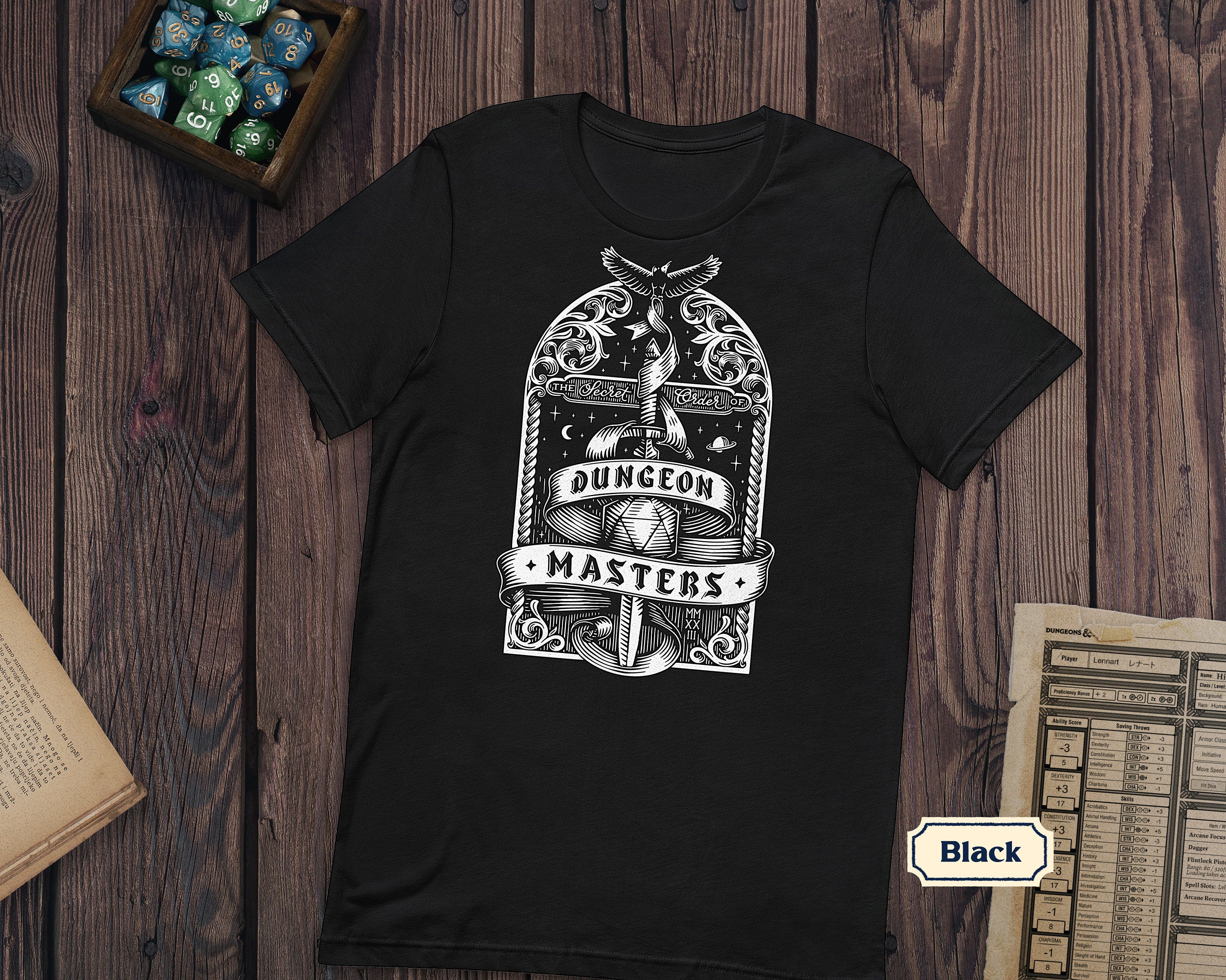 Dnd Dm Shirt, the Secret Order of Dungeon Masters, Art Deco Art Nouveau ...